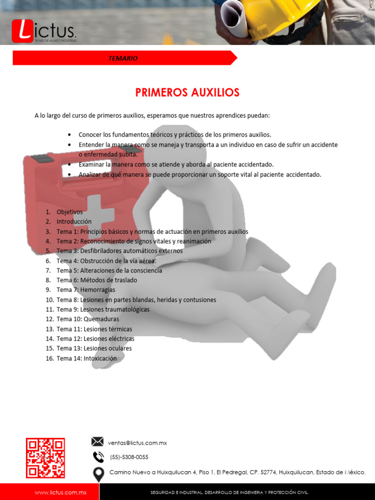 Temario Primeros Auxilios | PDF