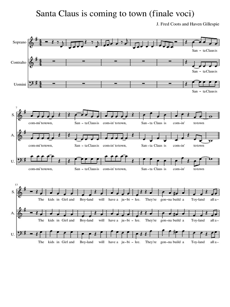 "Santa Claus is Coming to Town Lyrics" | PDF