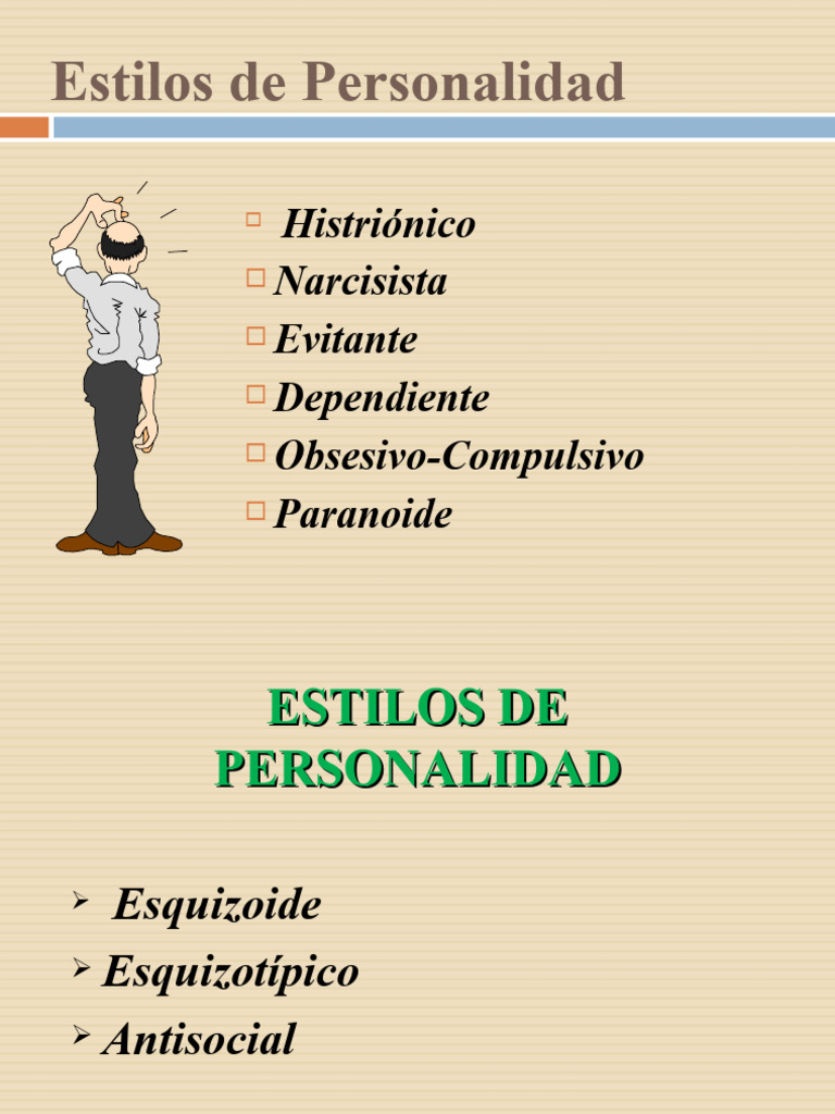 Tipos de Estilos de Personalidad | PDF | Desorden de personalidad ...