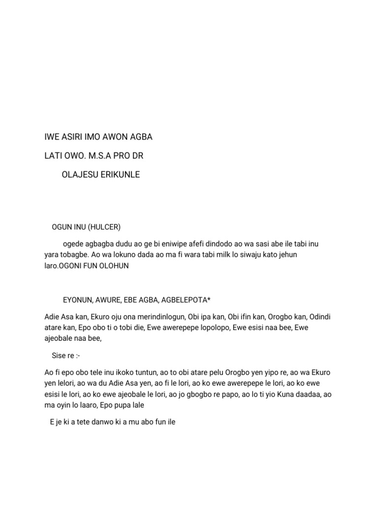 Iwe Asiri Agbara 1 | PDF