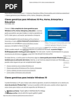 Claves Genéricas Windows 7 | PDF | Windows 7 | Microsoft Windows