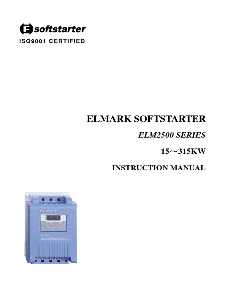 Englilsh Manual of Softstarter | PDF | Power Supply | Electric Motor