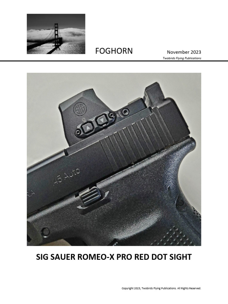 Sig Sauer ROME-X PRO Red Dot Sight | PDF | Firearm Components ...