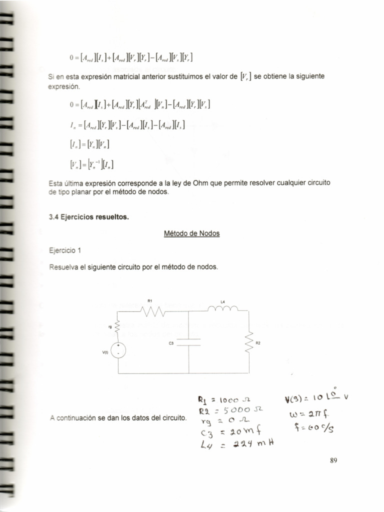 Ejercicio Metodo de Nodos y Examen A Resolver | PDF