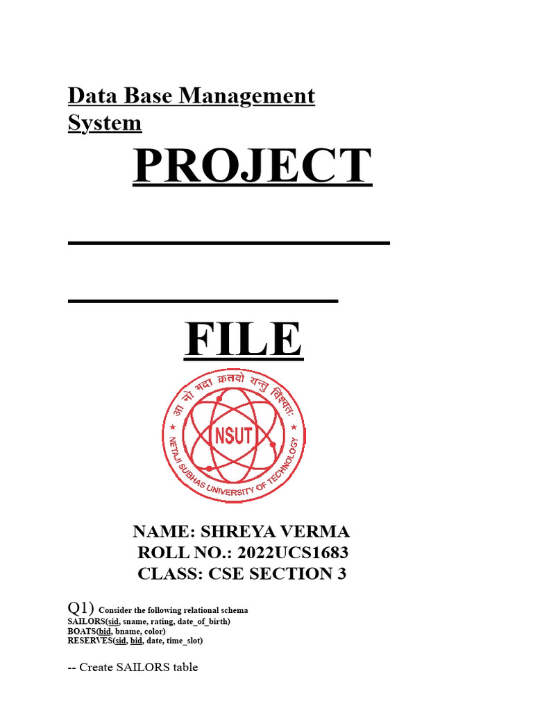 Project File | PDF | Sql | Computing