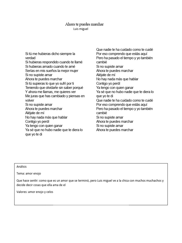 Ahora Te Puedes Marchar | PDF