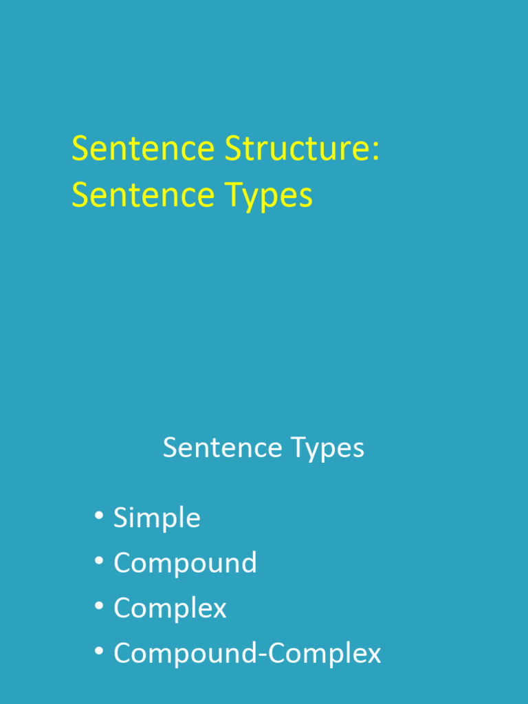 Sentence Stucture | PDF | Subject (Grammar) | Sentence (Linguistics)