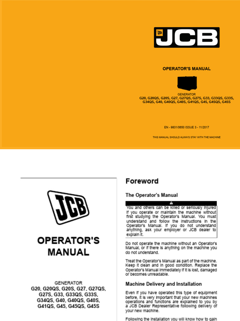 G20QS G45QS Instruction Manual | PDF | Engines | Duct (Flow)