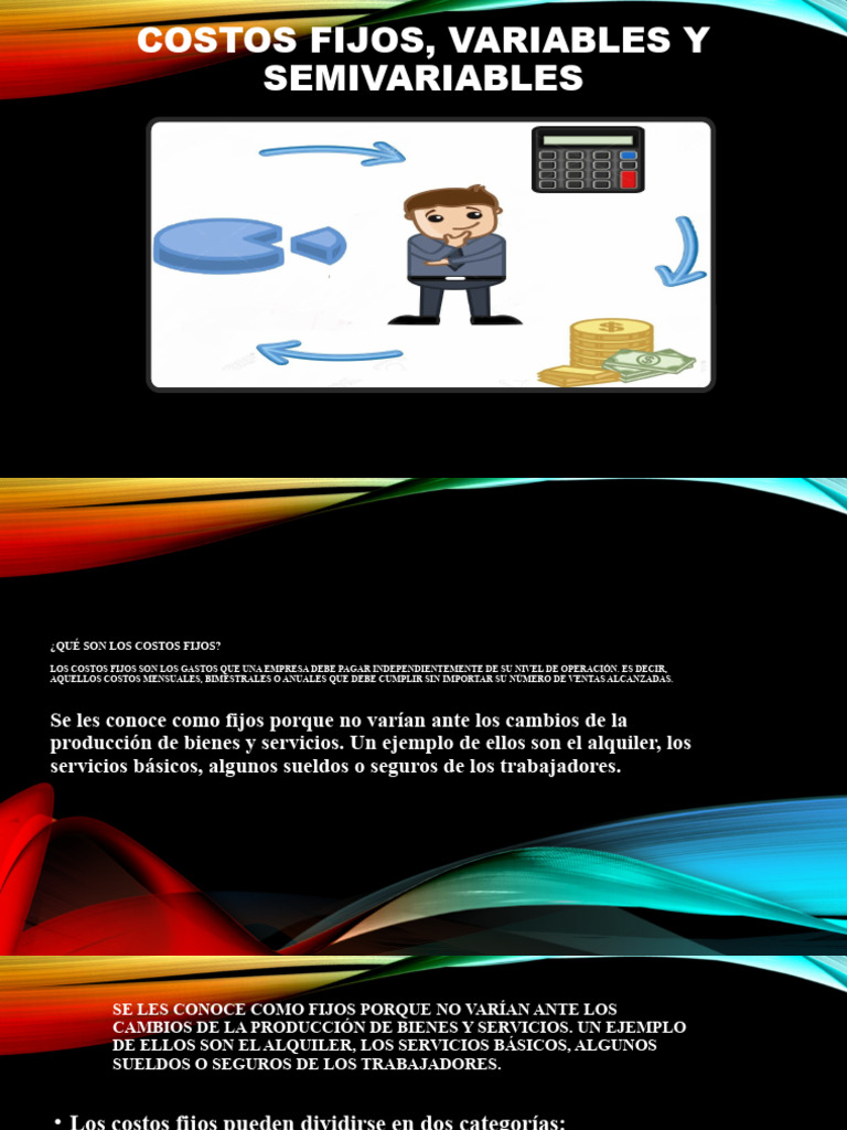 Costos Fijos J Variables y Semivariables | PDF | Business | Costo