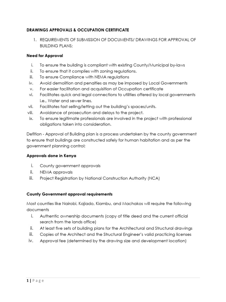 Drawings Approvals and Occupation Certificate | PDF | Architect | Apartment