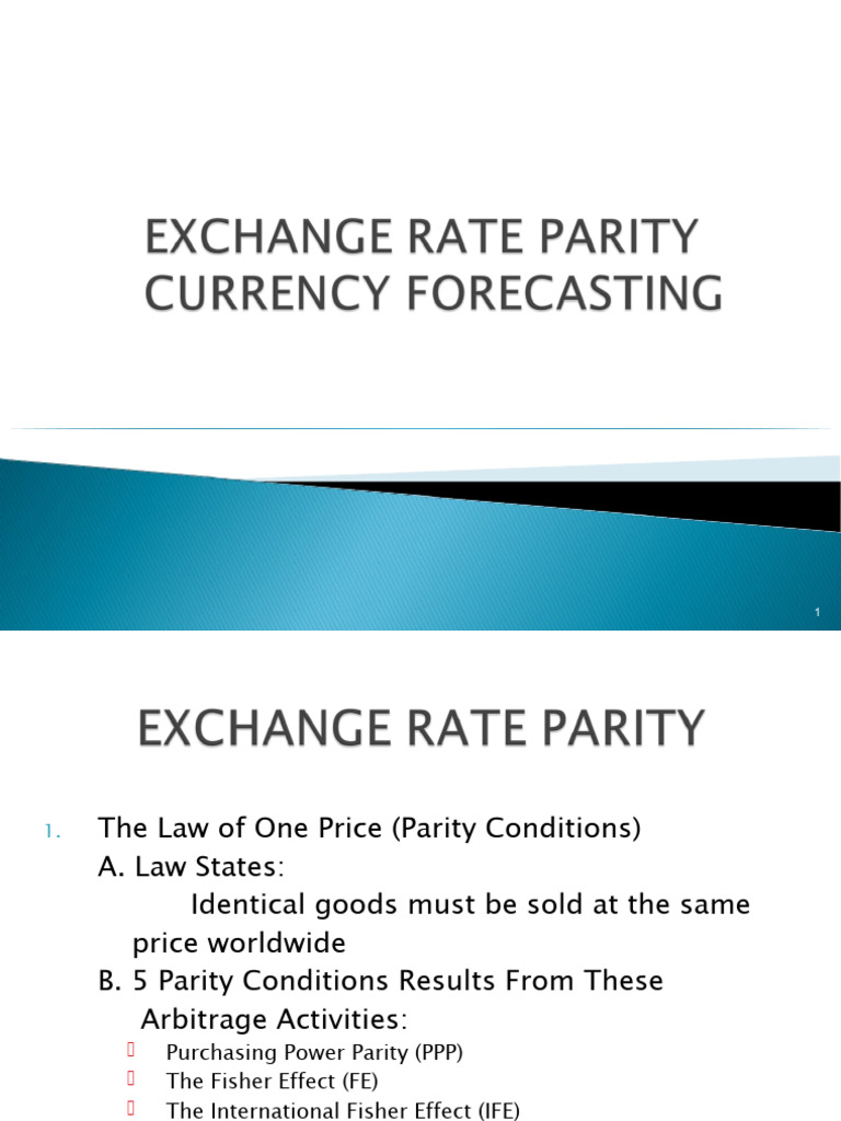 2.1exchange Rate Parity Currency Forecasting | PDF | Exchange Rate | Inflation