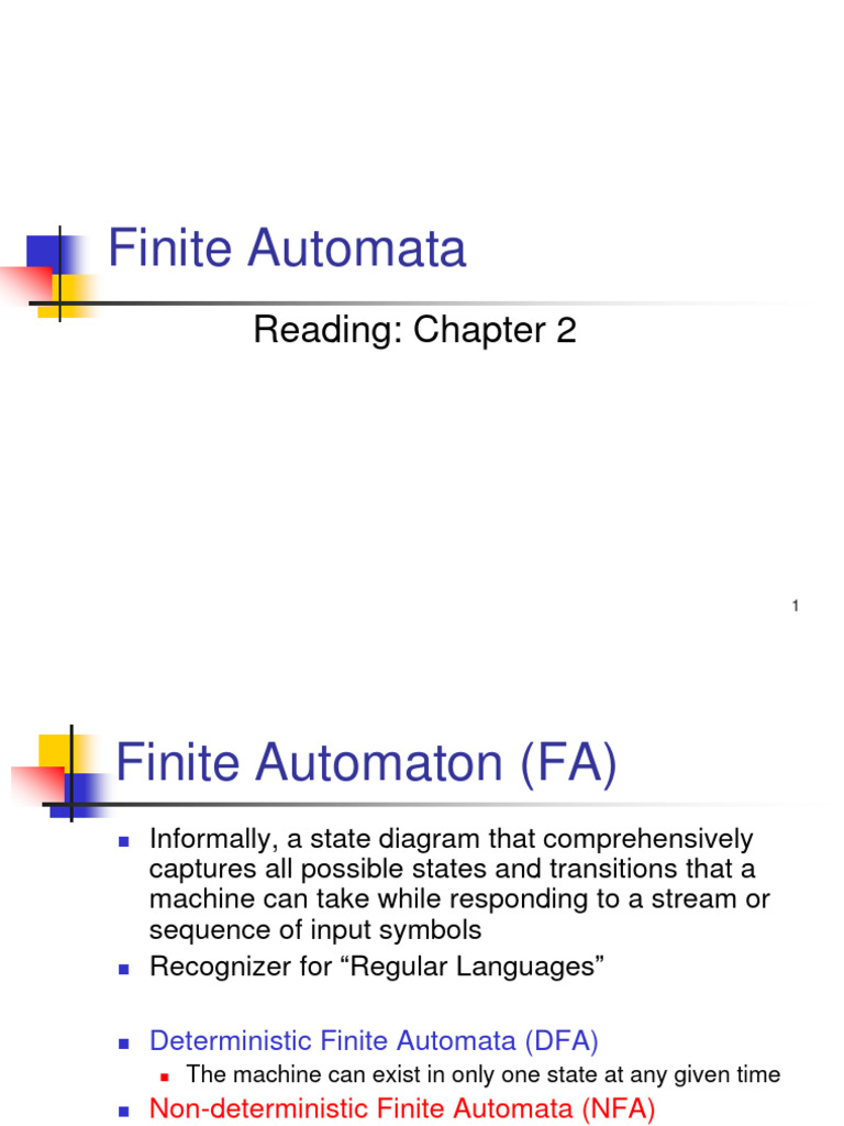 2.chapter 2 FiniteAutomata - Anim | PDF | String (Computer Science) | Mathematical Logic