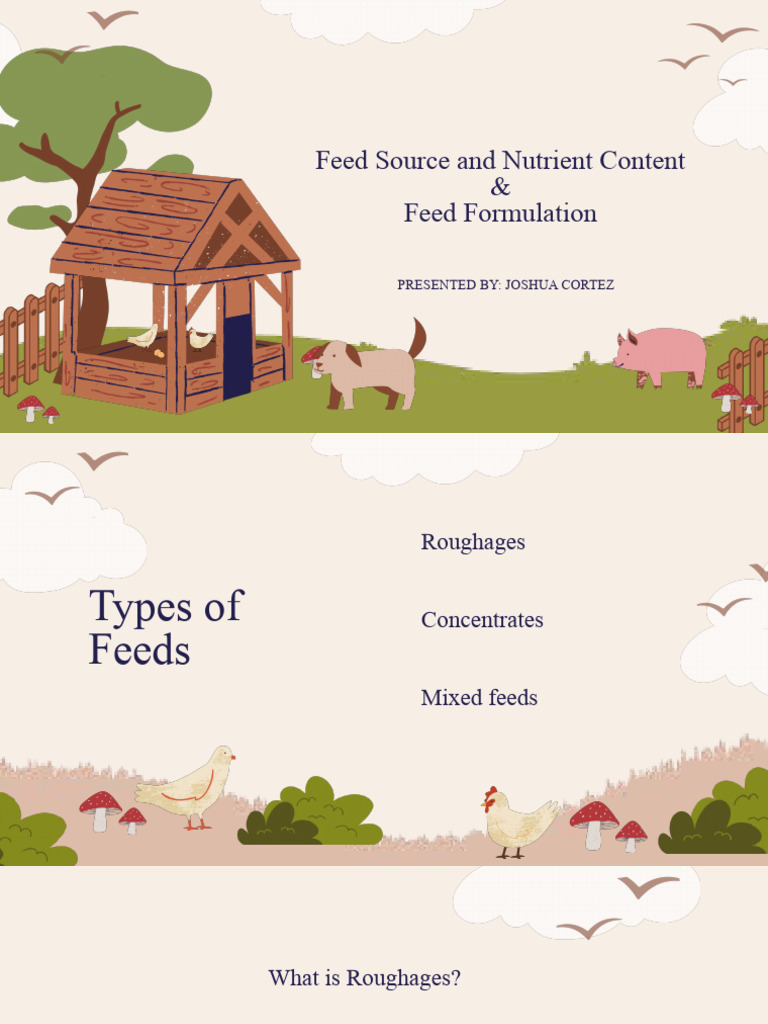 Livestock Feed Types & Nutrition Guide | PDF | Fodder | Cereals