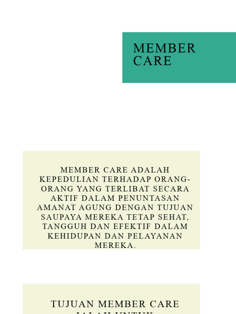 Strategi Member Care untuk Pelayanan | PDF | Kesehatan Holistik