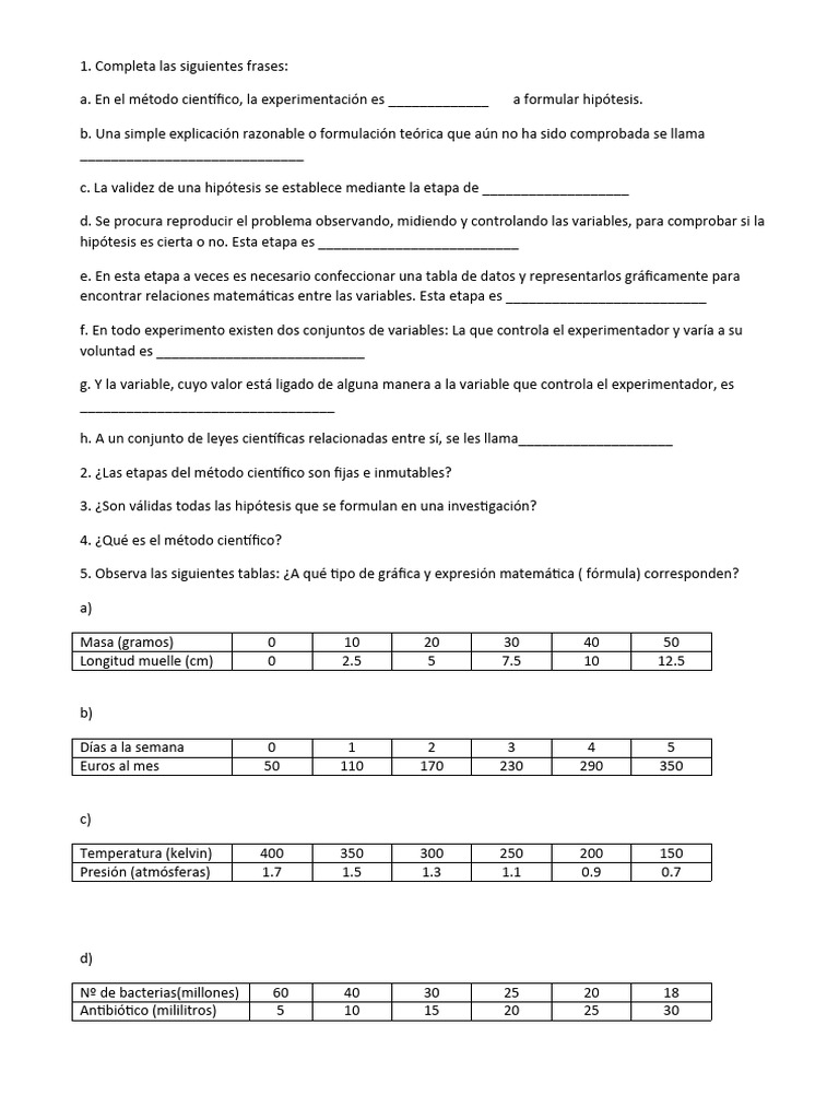 Método Científico y Magnitudes SI | PDF | Hipótesis | Método científico