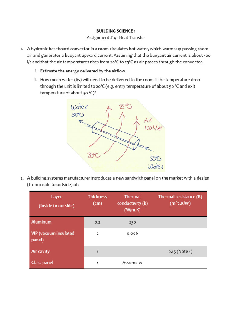 BSCI 9000 Assignment#4 Heat Transfer | PDF | Heat Transfer | Building Engineering