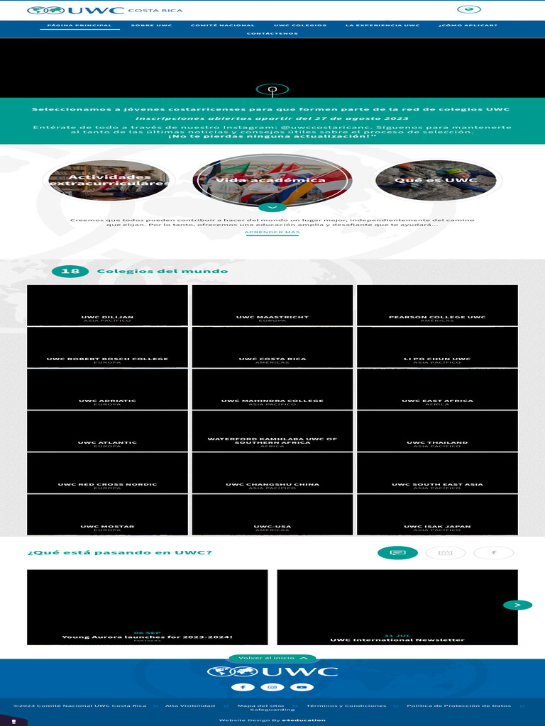 Comité Nacional UWC Costa Rica - Página Principal | PDF