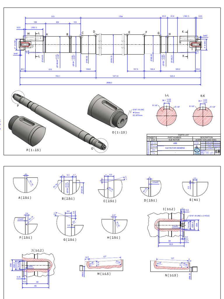 Eje Rotor Siemens | PDF