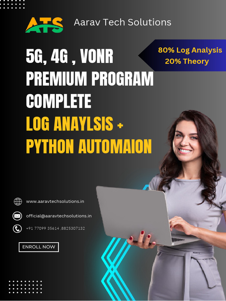 5G, 4G, Vonr Premium Program Complete Log Anaylsis + Python Automaion ...