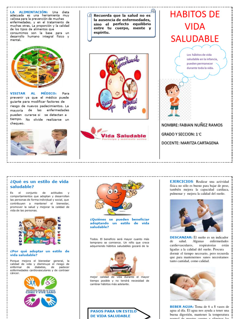 Triptico-De-Vida-Saludable NUEVO | PDF | Cuidado de la salud | Medicina Triptico-De-Vida-Saludable NUEVO | PDF | Cuidado de la salud | Medicina