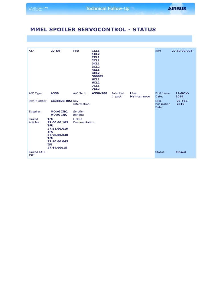 A350 Spoiler Deactivation Mmel | PDF