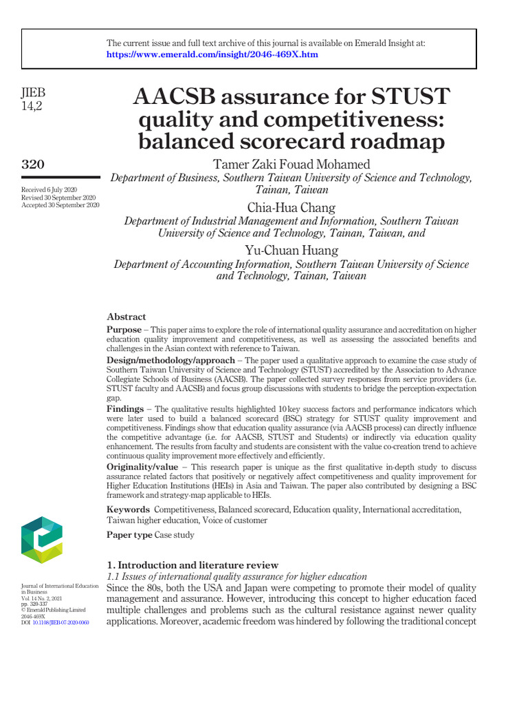 10 1108 - Jieb 07 2020 0060 | PDF | Quality Assurance | Qualitative ...