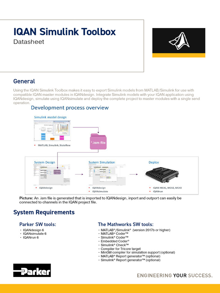 IQAN Simulink Toolbox - Datasheet | PDF