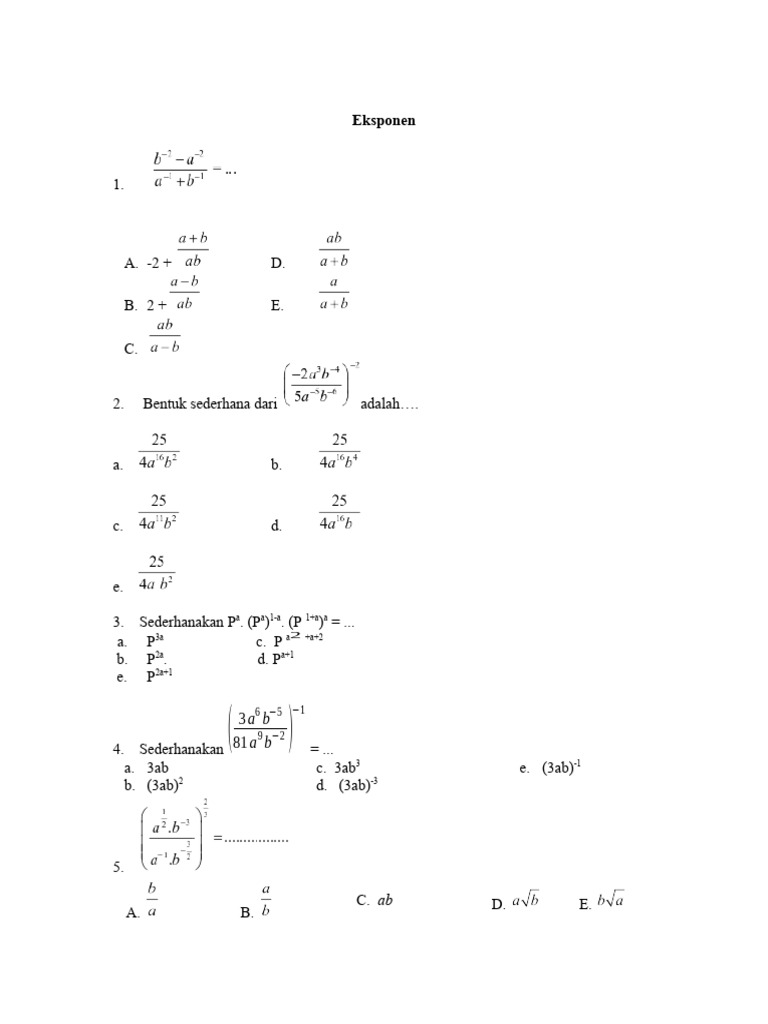 Eksponen | PDF