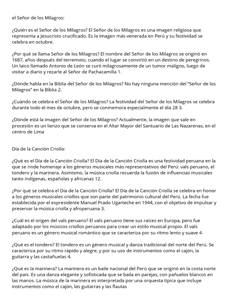 El Señor de Los Milagros ¿Quién Es El Señor de Los Milagros El Señor de Los Milagros Es Una ...