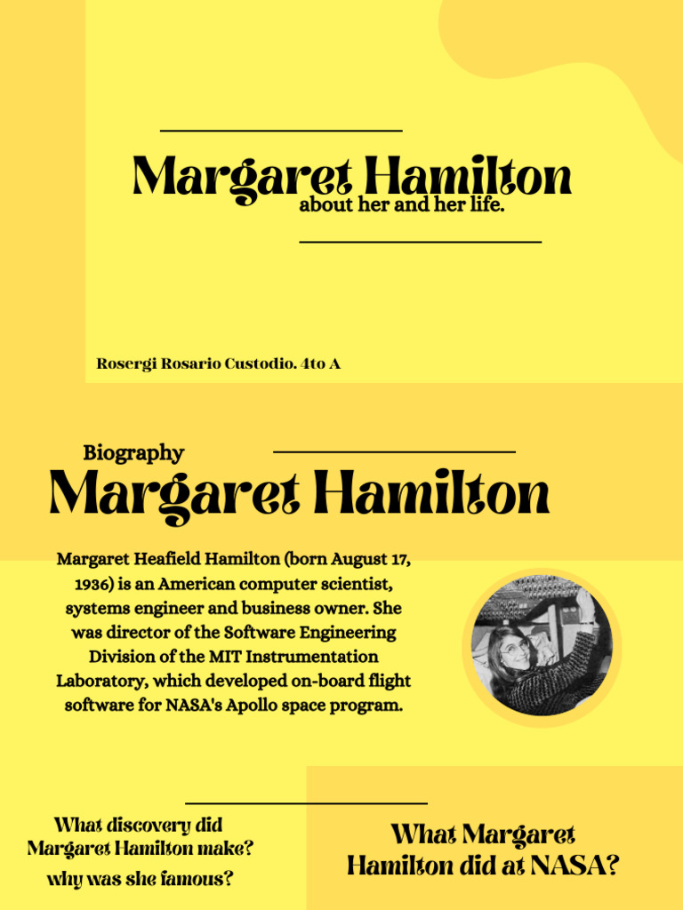 Margaret Hamilton: NASA Pioneer Biography | PDF