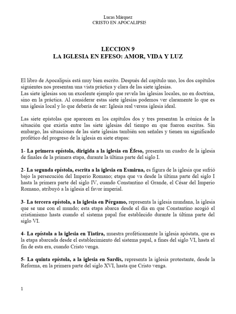 La Iglesia en Éfeso | PDF | Sacerdote | Cristo (título)
