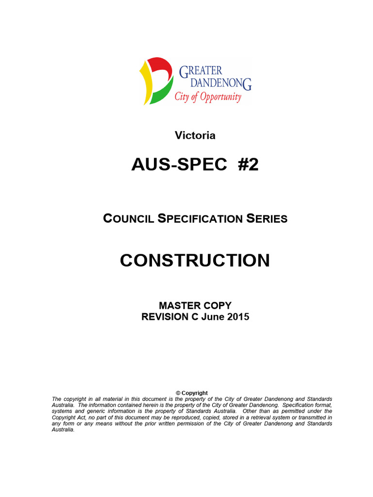 Council Construction Specification (A8297308) | PDF | Specification ...