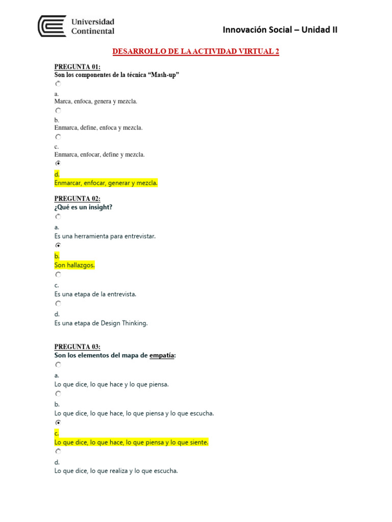 Desarrollo Actividad Virtual2 | PDF | El pensamiento de diseño | Cognición