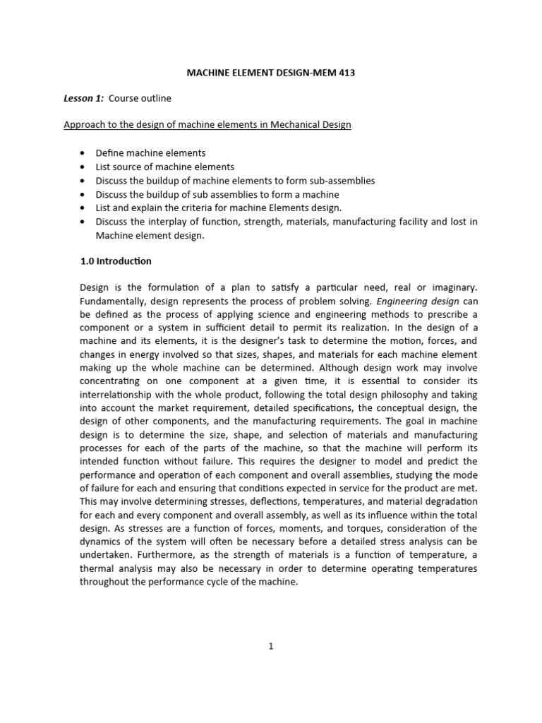 Machine Element Design 1 | Download Free PDF | Wear | Machines