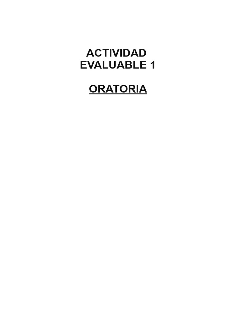 Act Ev 1 - ORATORIA | PDF | Cicerón