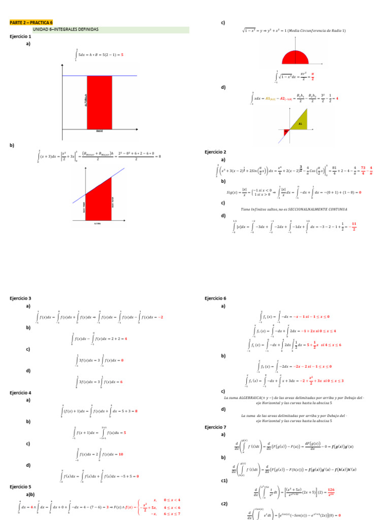 6 - Integrales Definidas | PDF