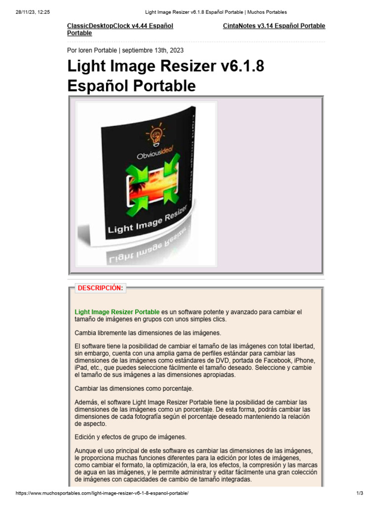 Light Image Resizer v6.1.8 Español Portable - Muchos Portables | Descargar gratis PDF | Adobe ...