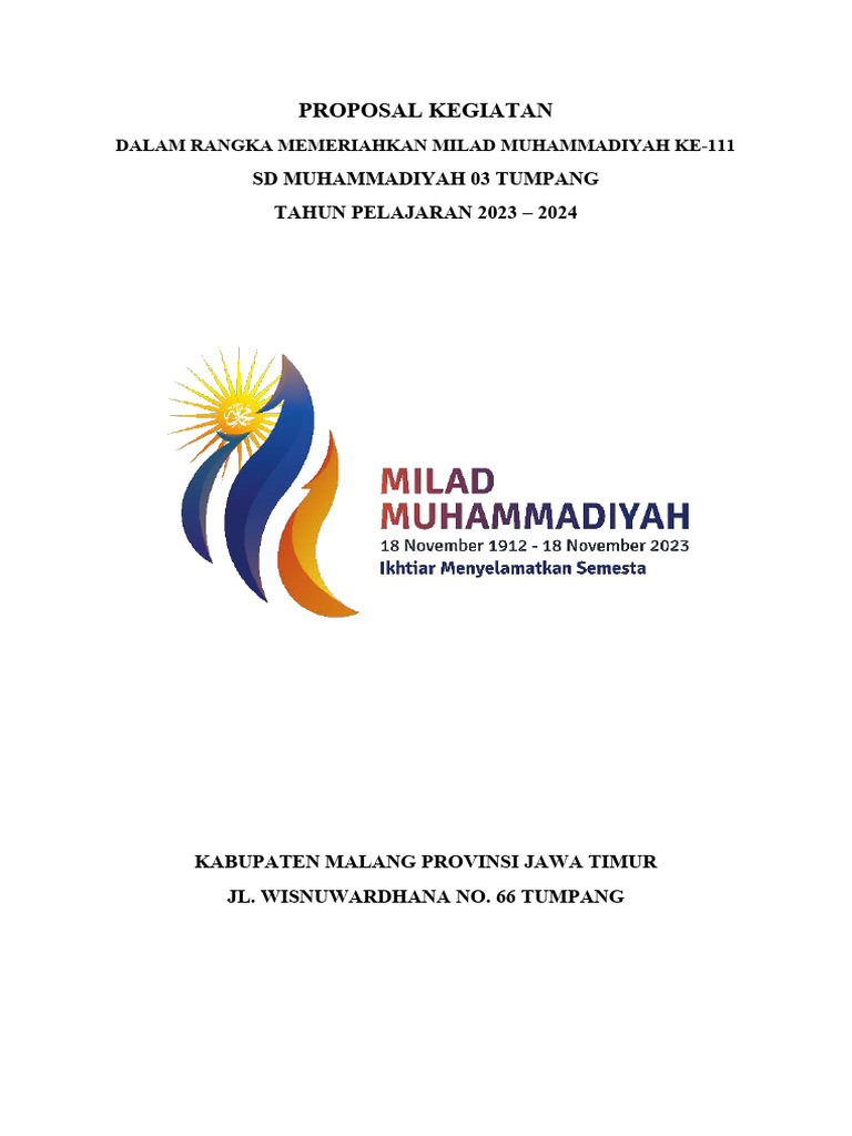 Proposal Kegiatan Milad | PDF | Agama & Spiritualitas