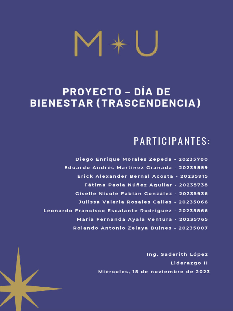 Proyecto Final Día de Bienestar E6 Miss Universo | PDF | Virtud | Belleza