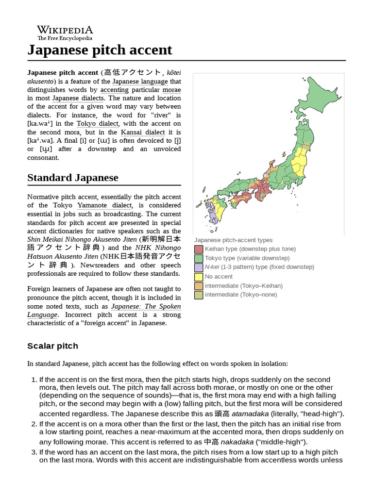 Japanese Pitch Accent | PDF | Oral Communication | Tone (Linguistics)