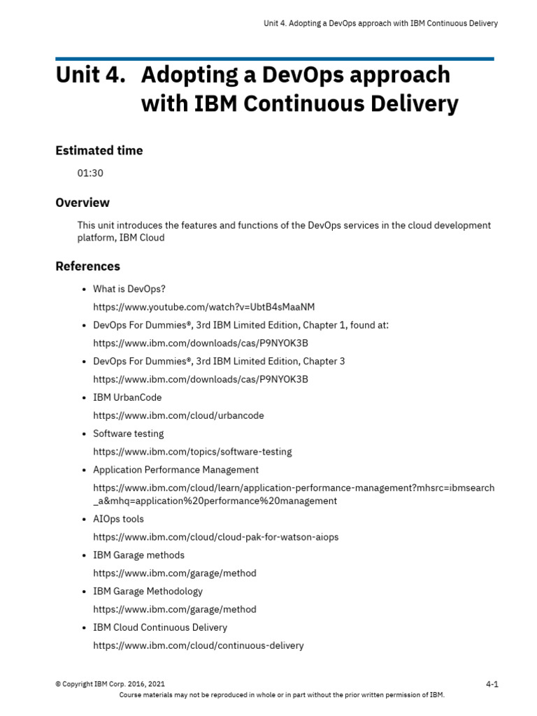 Unit4 DevOps v2021 | PDF | Cloud Computing | Agile Software Development
