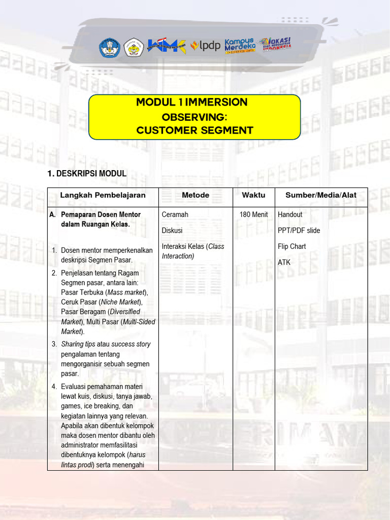 Modul 1 Immersion Observing Customer Segment | PDF