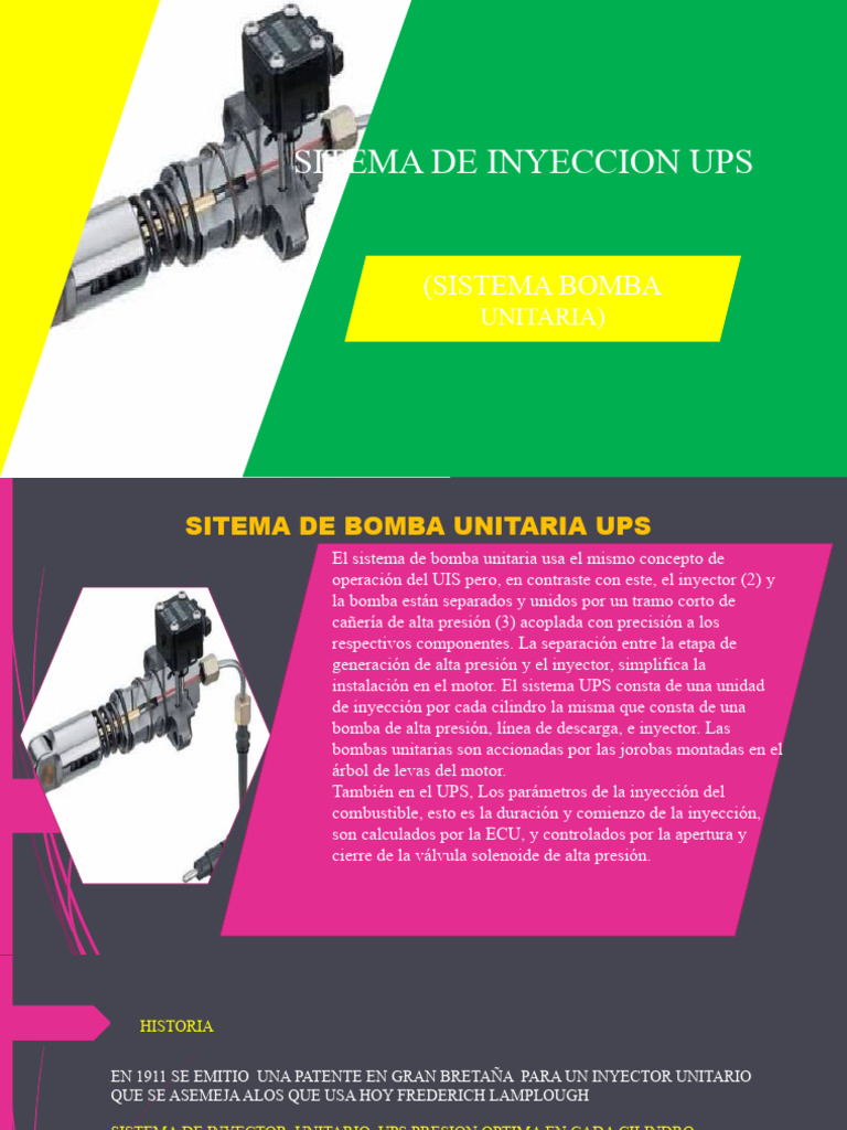 Ups Sistema de Bomba Unitaria. | PDF | Inyección de combustible | Motores