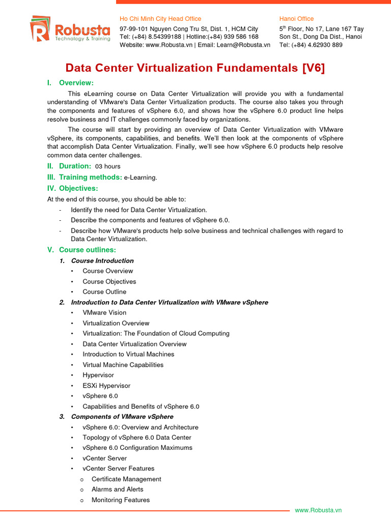 VMW DCV Fundamental v6 en | PDF | Virtualization | V Mware