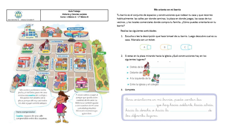 Me Ubico en Mi Barrio | PDF | Artes del Lenguaje y Comunicación
