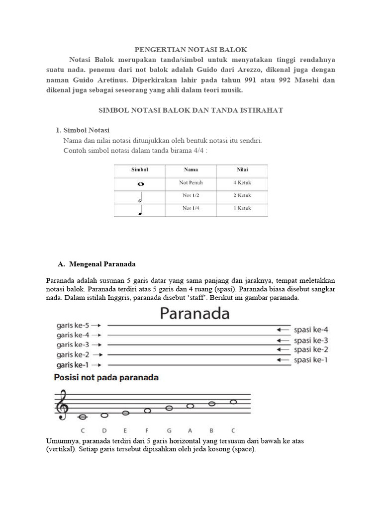 PENGERTIAN NOTASI BALOK RBM Materi Akhir | PDF