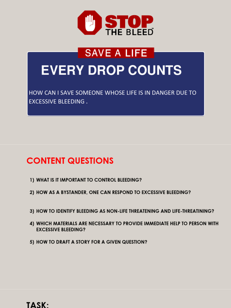 Bleeding-Control For Class | Download Free PDF | Bleeding | First Aid