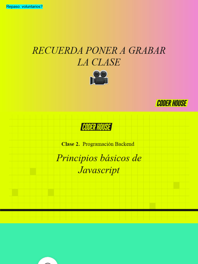 Clase 2 - Principios Básicos de Javascript | PDF | Constructor (Programación Orientada a Objetos ...