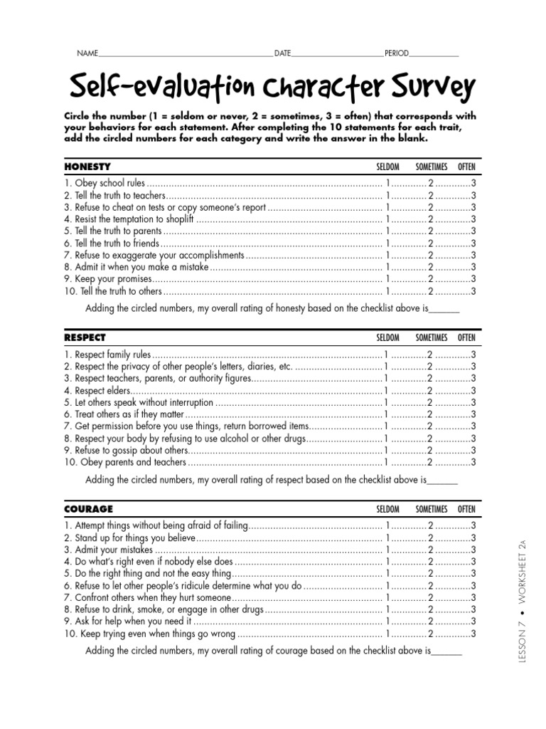 Character Survey-Positive | PDF | Truth | Behavioural Sciences