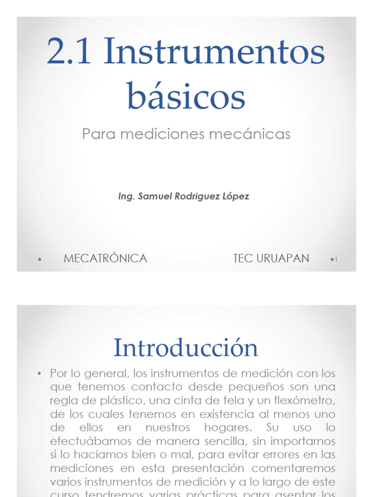 2-1 Instrumentos Basicos | PDF | Medición | Tornillo